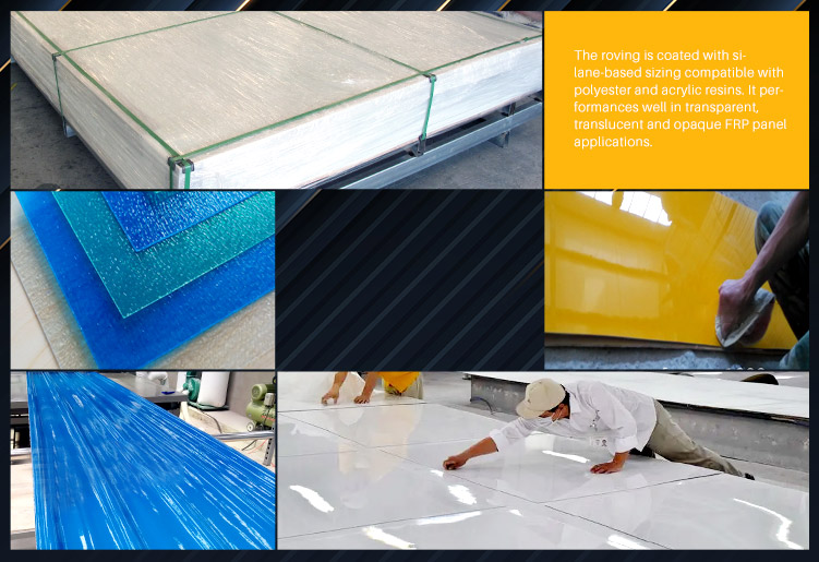 High cost performance 2400/4800 tex Used in Roof Panels Fiberglass ...